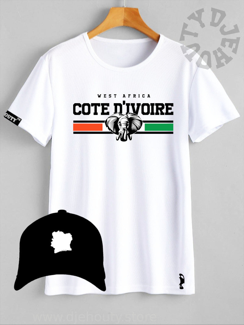 TSHIRT COTE D'IVOIRE BANDE TRICOLORE – djehouty.store